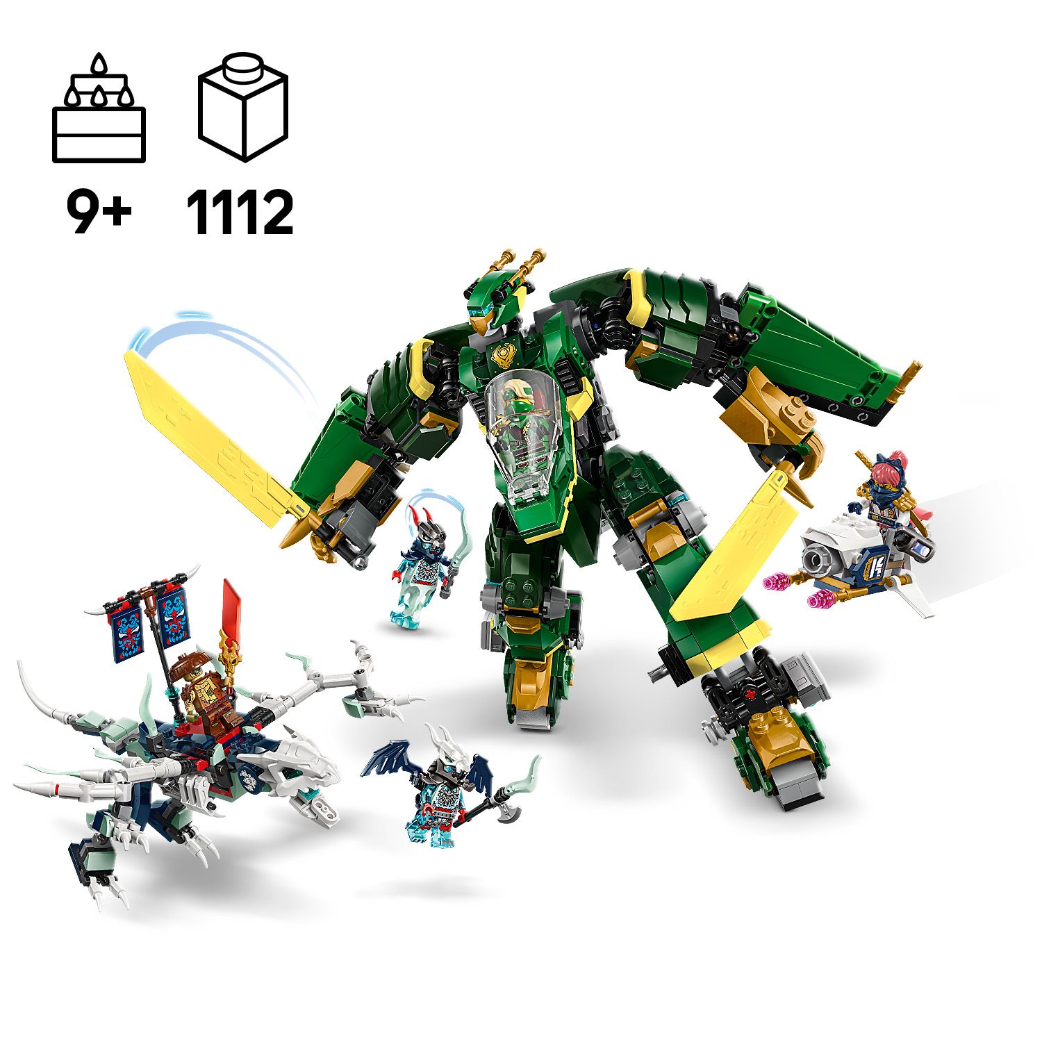 LEGO NINJAGO 71845 Lloyd’s Jet Mech (1112pcs.), Building Blocks, Kids ...