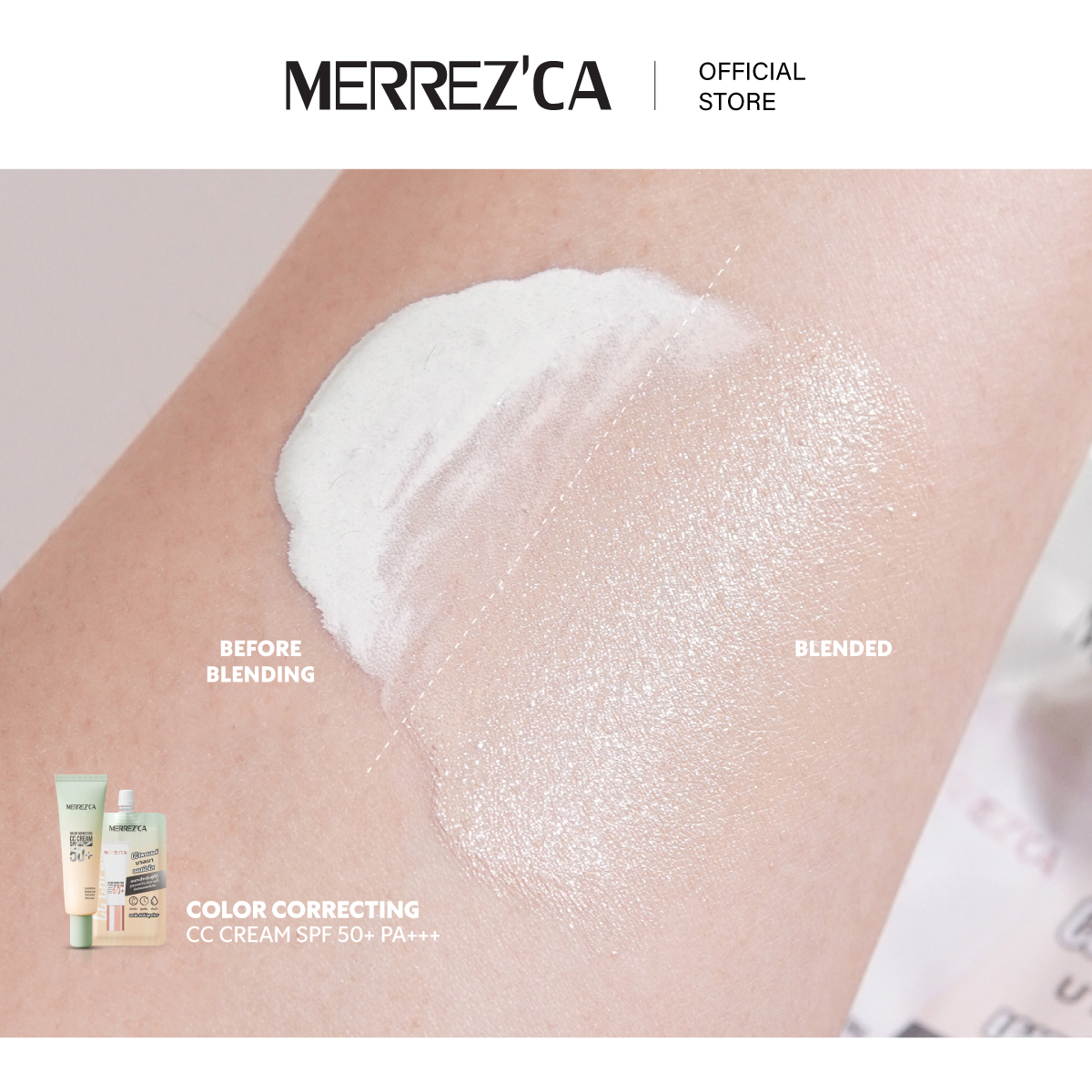 Merrezca Color Correcting CC Cream SPF50+/PA+++ ไพรเมอร์งานผิว บางเบา ...