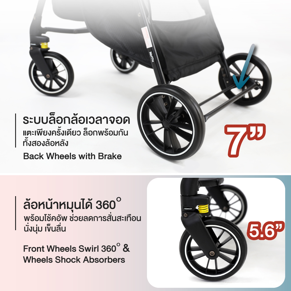 Glowy Banana Muffin Stroller เหมาะสำหรับเด็กแรกเกิด - 4 ขวบ (รับน้ำหนัก ...