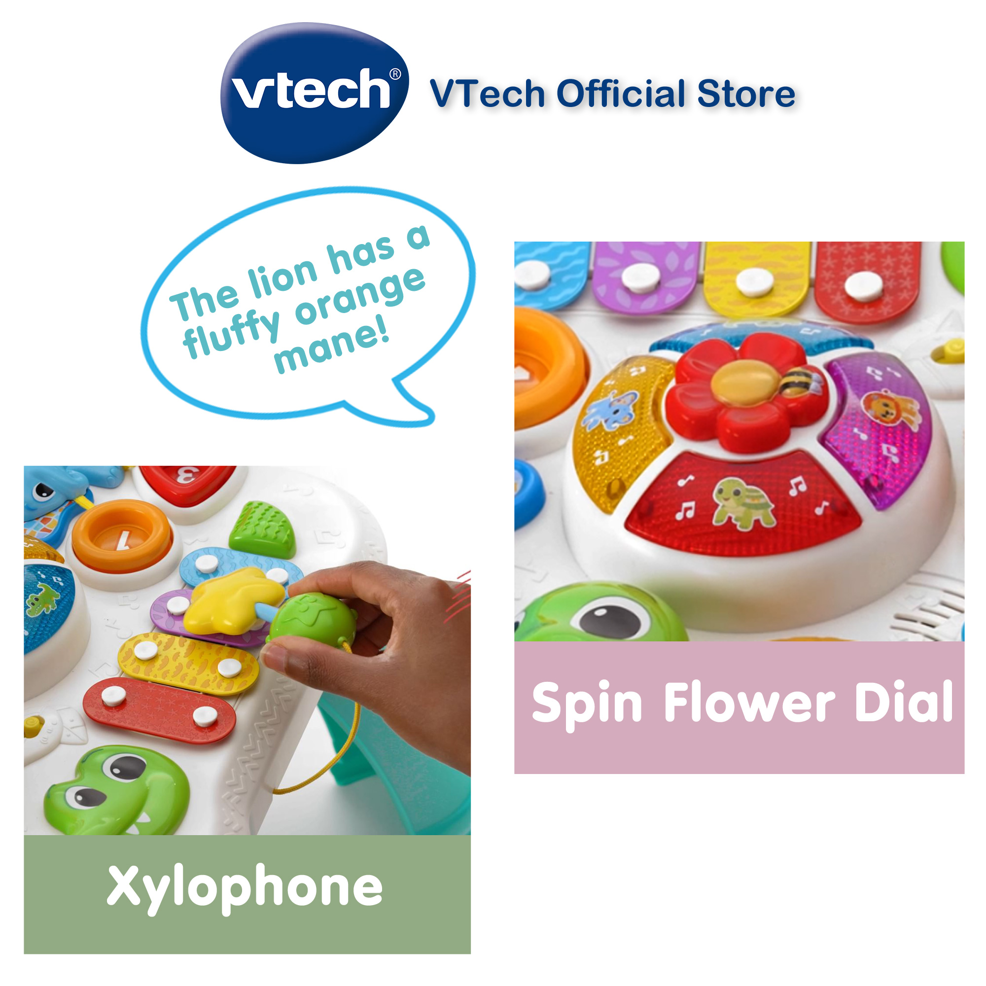 VTech Touch & Explore Activity Table Multifunction Baby Activity Table ...