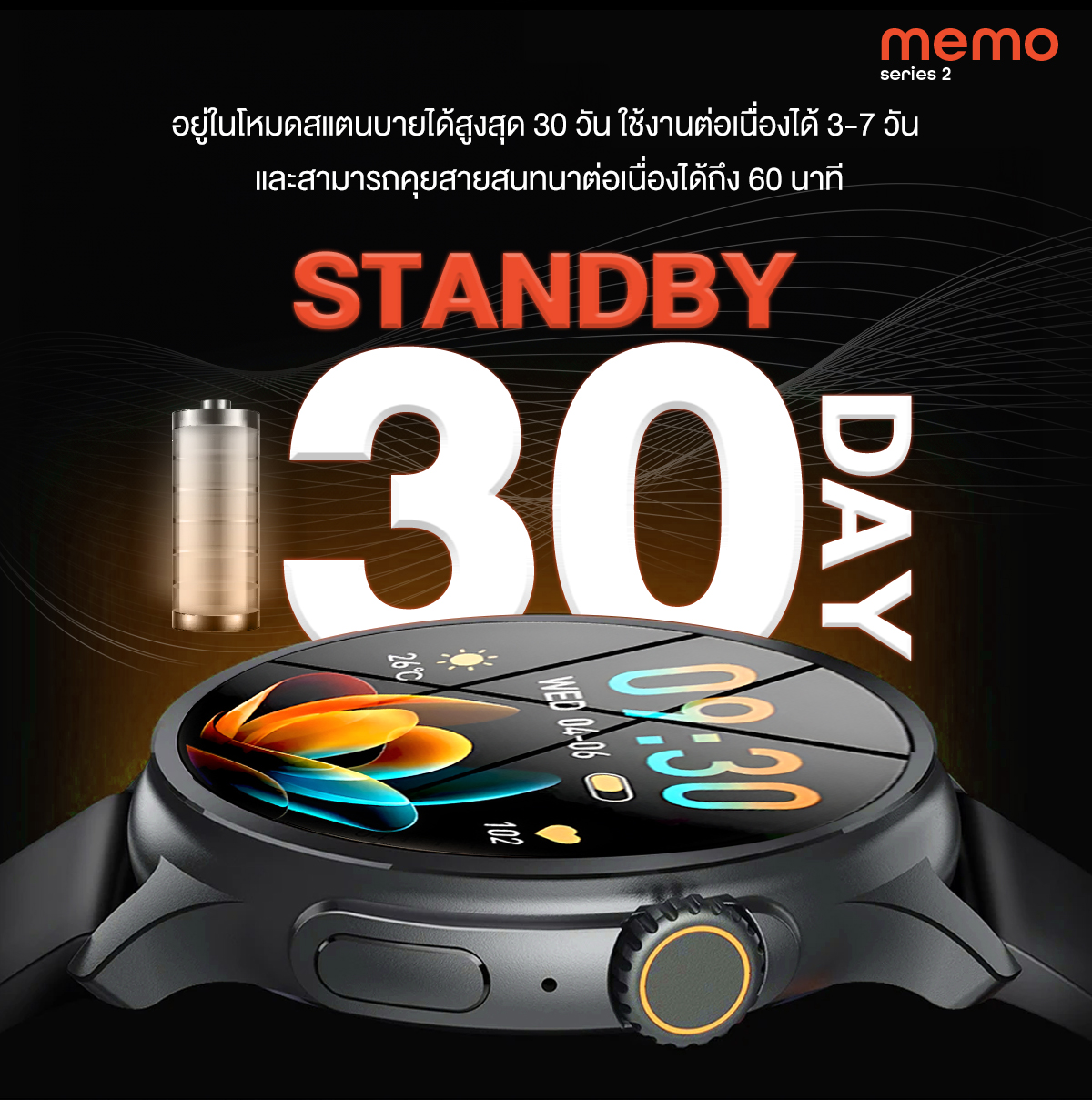 [997 บ.โค้ด 25MALL500] AXON Memo Lite / series ll Smart Watch จอใหญ่ IPS โทรได้ วัดชีพจร SpO2 ...