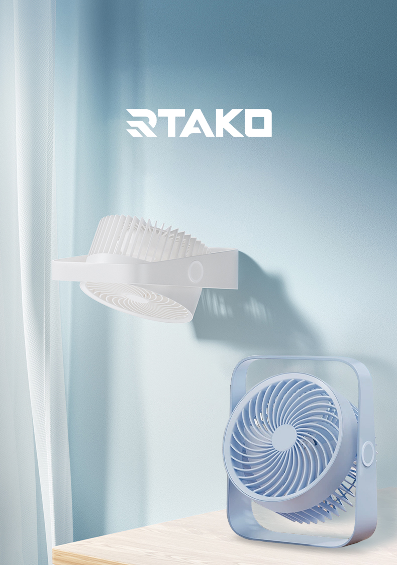 Rtako D06 พัดลมไร้สาย แบตในตัว ตั้งโต๊ะ และติดผนังได้ เย็นฉ่ำ หมุนได้ พกง่าย เย็นนาน | Shopee ...