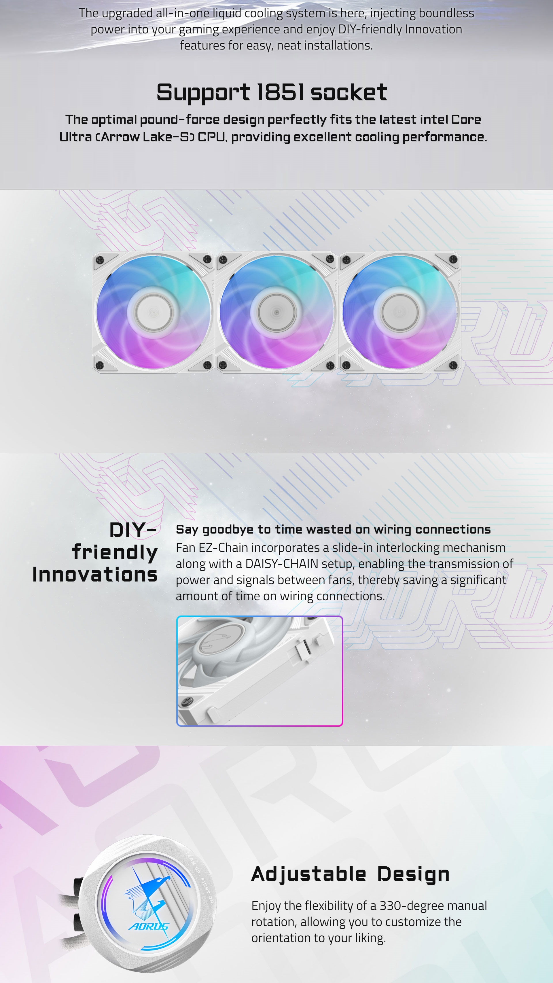 GIGABYTE AORUS WATERFORCE II 360 ICE CPU LIQUID COOLER (ระบบระบายความร้อนด้วยน้ำ) GP-A ...