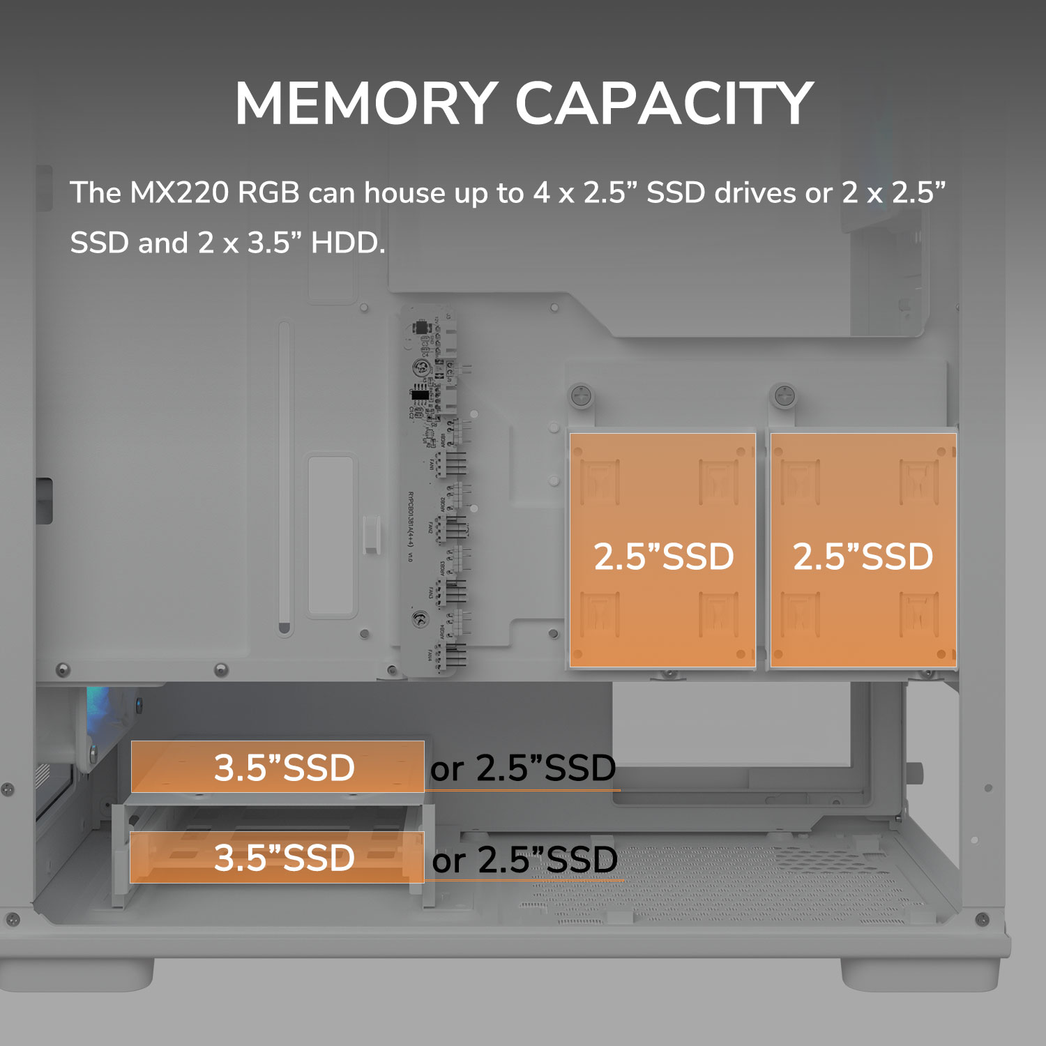 Cougar MX220 RGB : ATX case Mid Tower Gaming Case เคสคอมพิวเตอร์ สีดำ ...