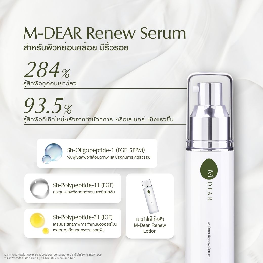 M-Dear Renew Serum 30ml รีนิว เซรั่ม 30 มล EXP.12/26 | Shopee Thailand
