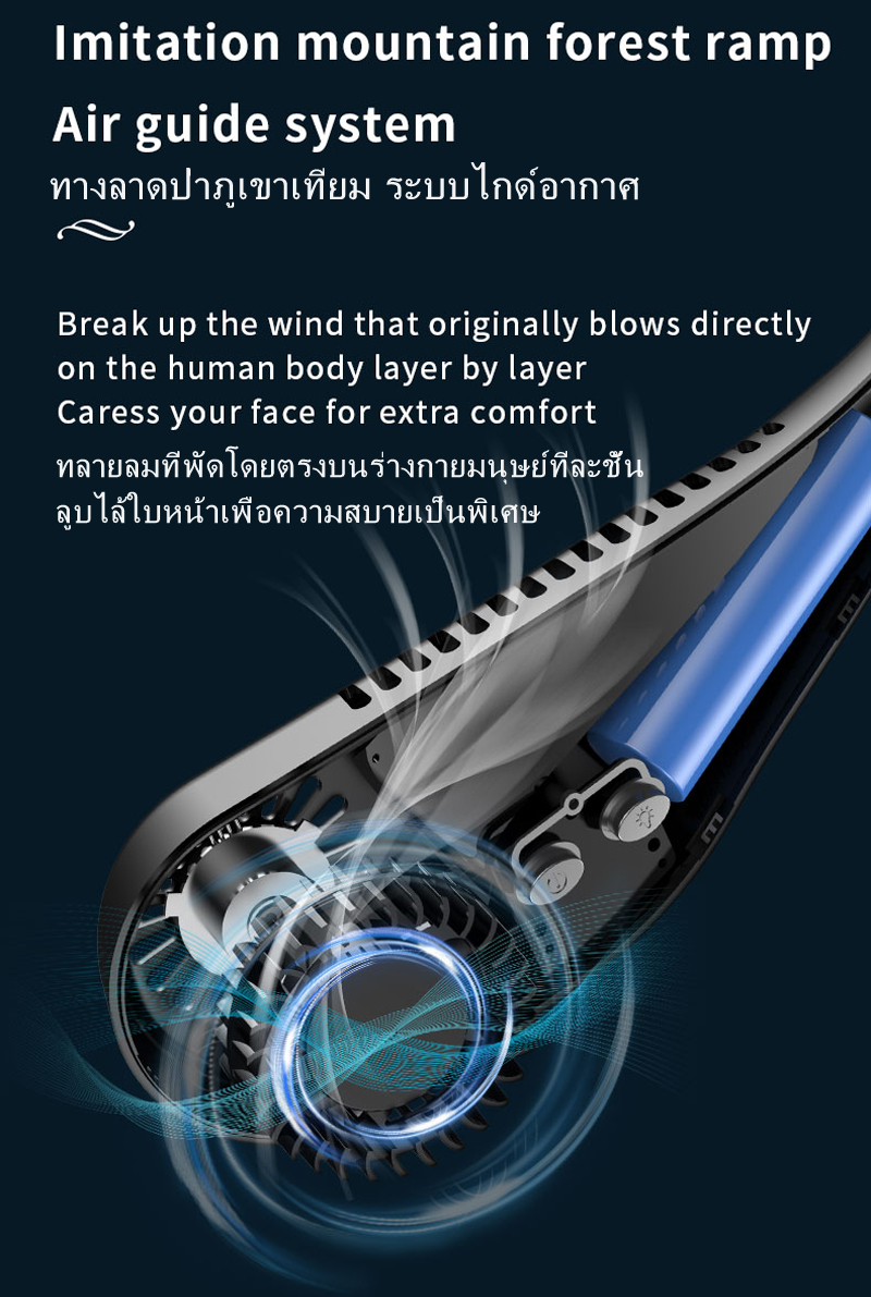 2025 สไตล์ล่าสุด Q67 พัดลมแขวนคอแบบไม่มีใบพัด พัดลมเงียบชาร์จUSB พัดลม ...