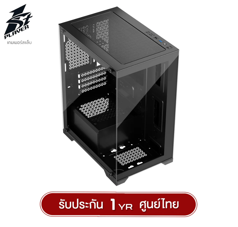 1ST Player Case (เคส) Bullet Hunter H2 Tempered Glass M-ATX GAMING CASE ...