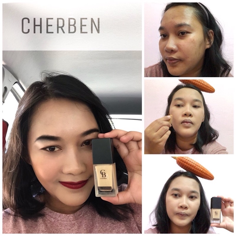 ครีมรองพื้นเฌอเบญ Cherben( สั่ง 1 ขวด แถมฟองน้ำ 1 ชิ้น) ปกปิดฝ้า กระรอยดำ กันแดด | Shopee Thailand