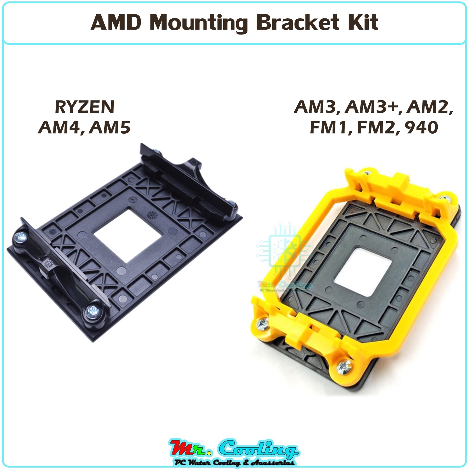ชุดขายึด ฮีทซิงค์ CPU AMD Ryzen AM4 AM5 AM3, AM3+, AM2, FM1, FM2, 940 ...