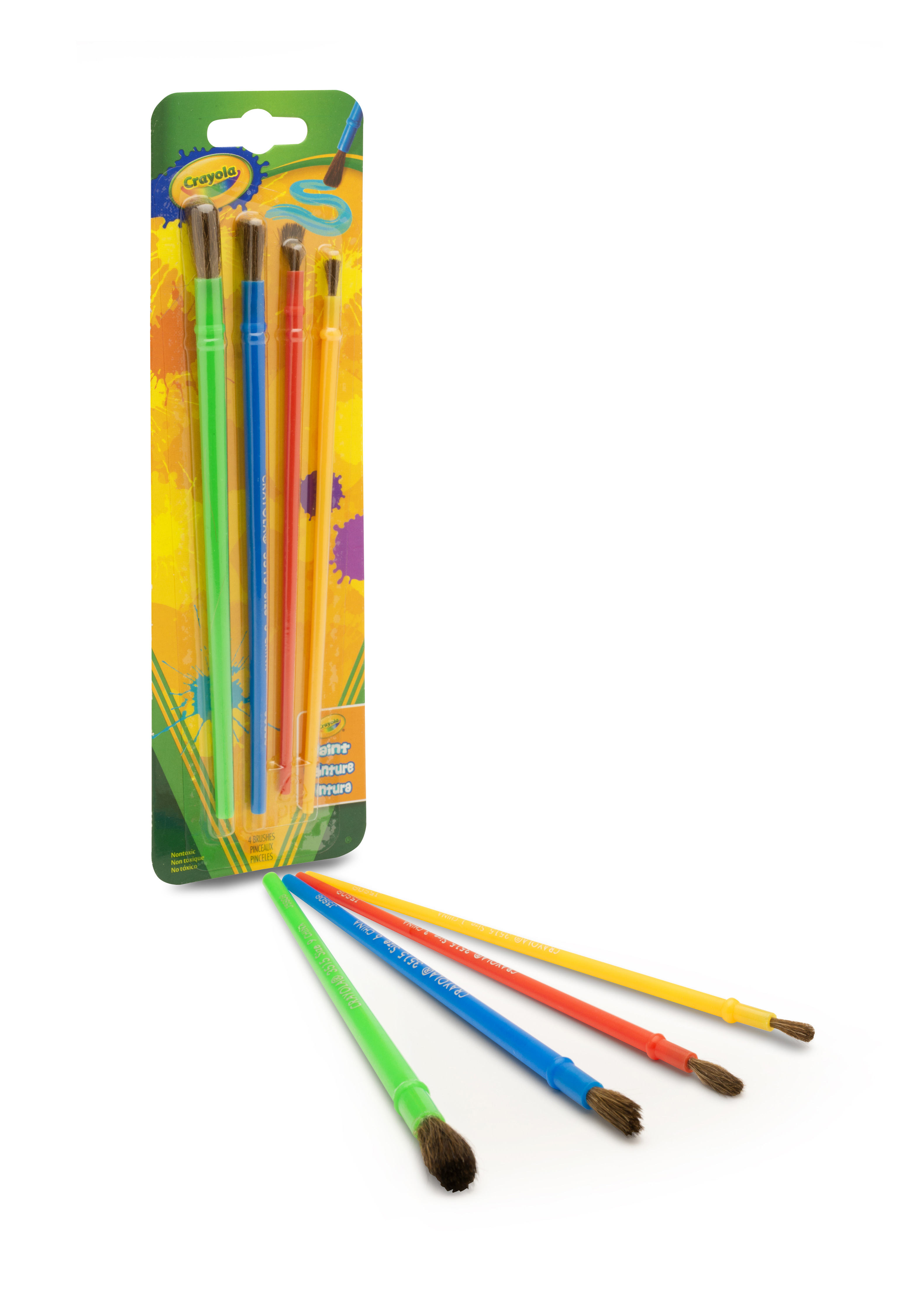 Crayola Paint Brushes เครโยล่า พู่กัน 4 ด้าม พู่กัน พู่กันระบายสี 05 ...