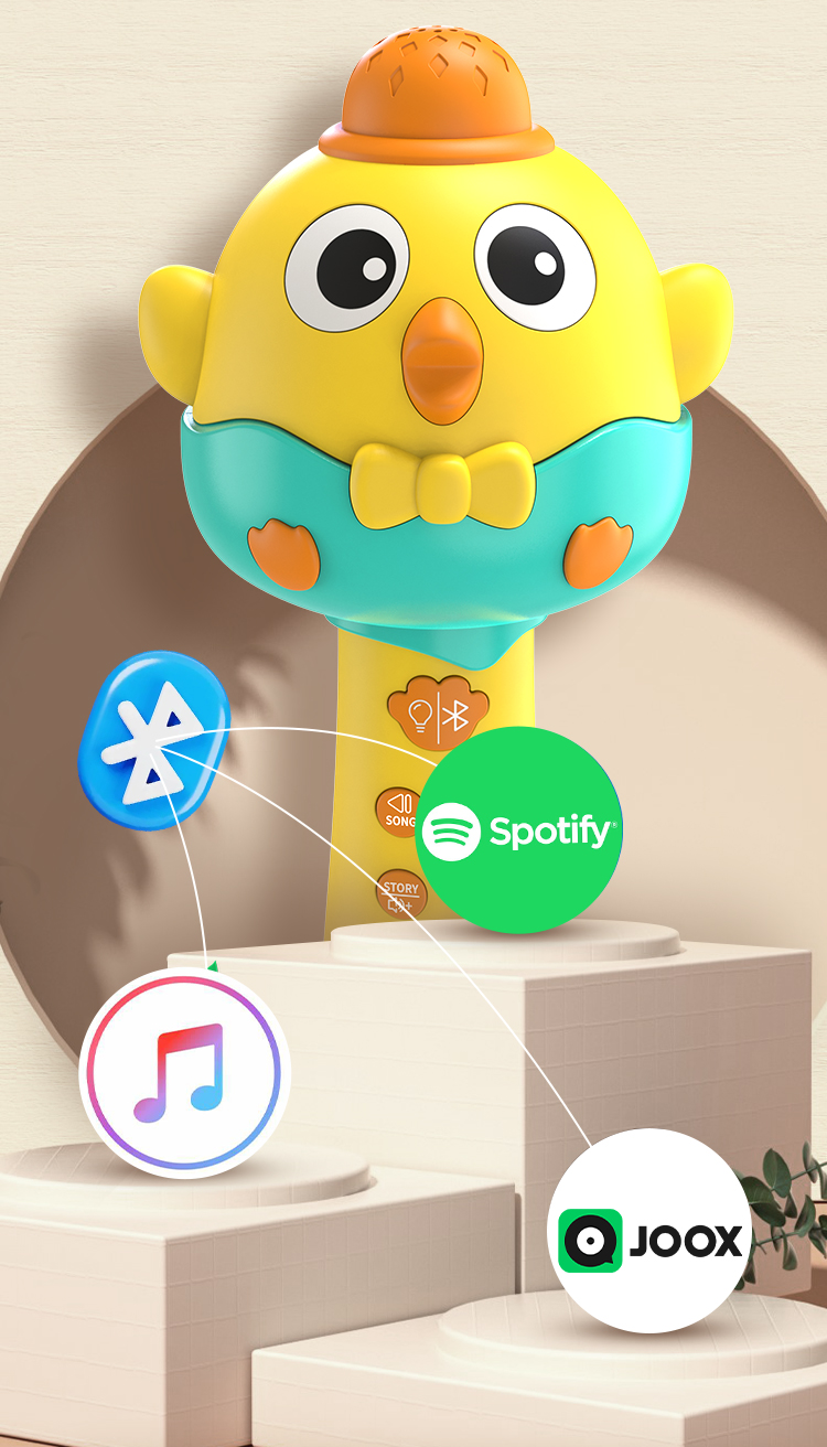 DODOJOY ไมค์โครโฟนเด็ก ไมโครโฟนไร้สาย เปลี่ยนเสียงได้ เชื่อมต่อบลูทูธได้ พร้อมลำโพงในตัว ...