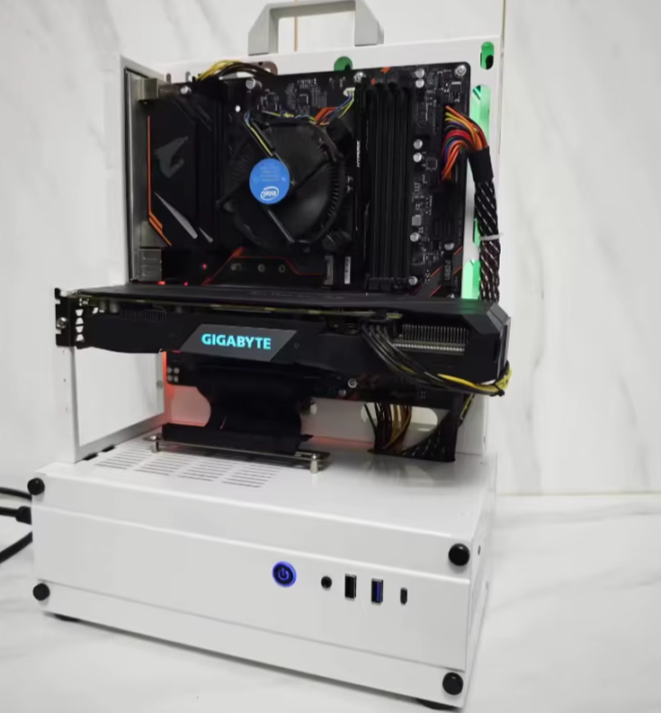 เคสแบบเปิด Open Type Computer Case Frame Vertical Chassis Shelf ATX MOD ...