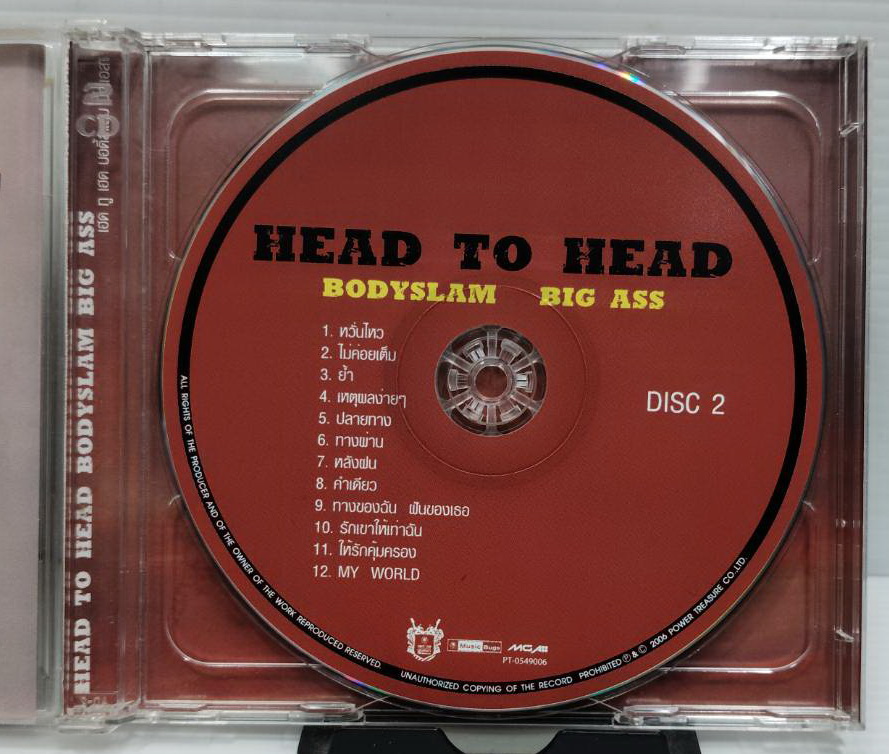 CD BODYSLAM /BIG ASS HEAD TO HEAD 2CD ปกแผ่นสวยสภาพดี แผ่นแท้ | Shopee Thailand