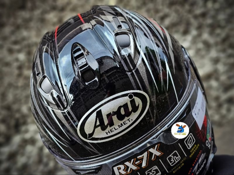 หมวกกันน็อคเต็มใบ Arai RX-7X Radical Black🌒 ของแท้100% จากผู้ผลิต Japan ...