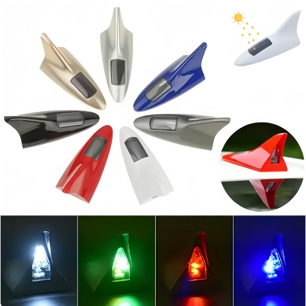 FORCE1 ไฟเตือนพลังงานแสงอาทิตย์ ไฟเสาอากาศ รูปครีบฉลาม LED Auto หลังคา ...