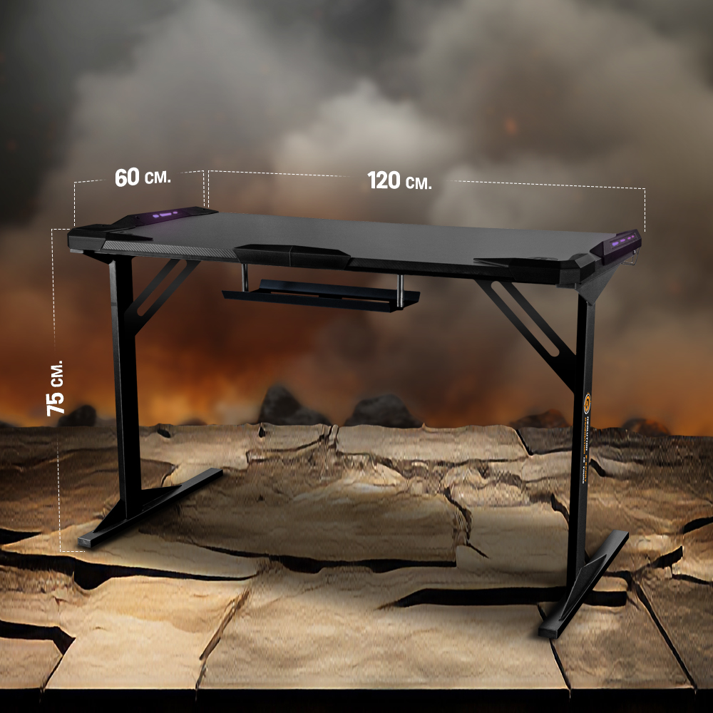 Neolution E-Sport Gaming Desk รุ่น Eagle II โต๊ะคอมพิวเตอร์ ไฟLED มีที่รองแก้วน้ำและที่แขวนหูฟัง ...