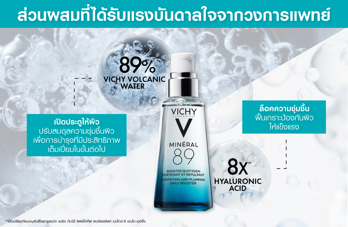 [ฟรี 2 ชิ้น] วิชี่ Vichy Mineral 89 Serum เซรั่มบำรุงผิวหน้าเพื่อผิวแข็งแรง 50มล [ฟรี M89 Cream ...