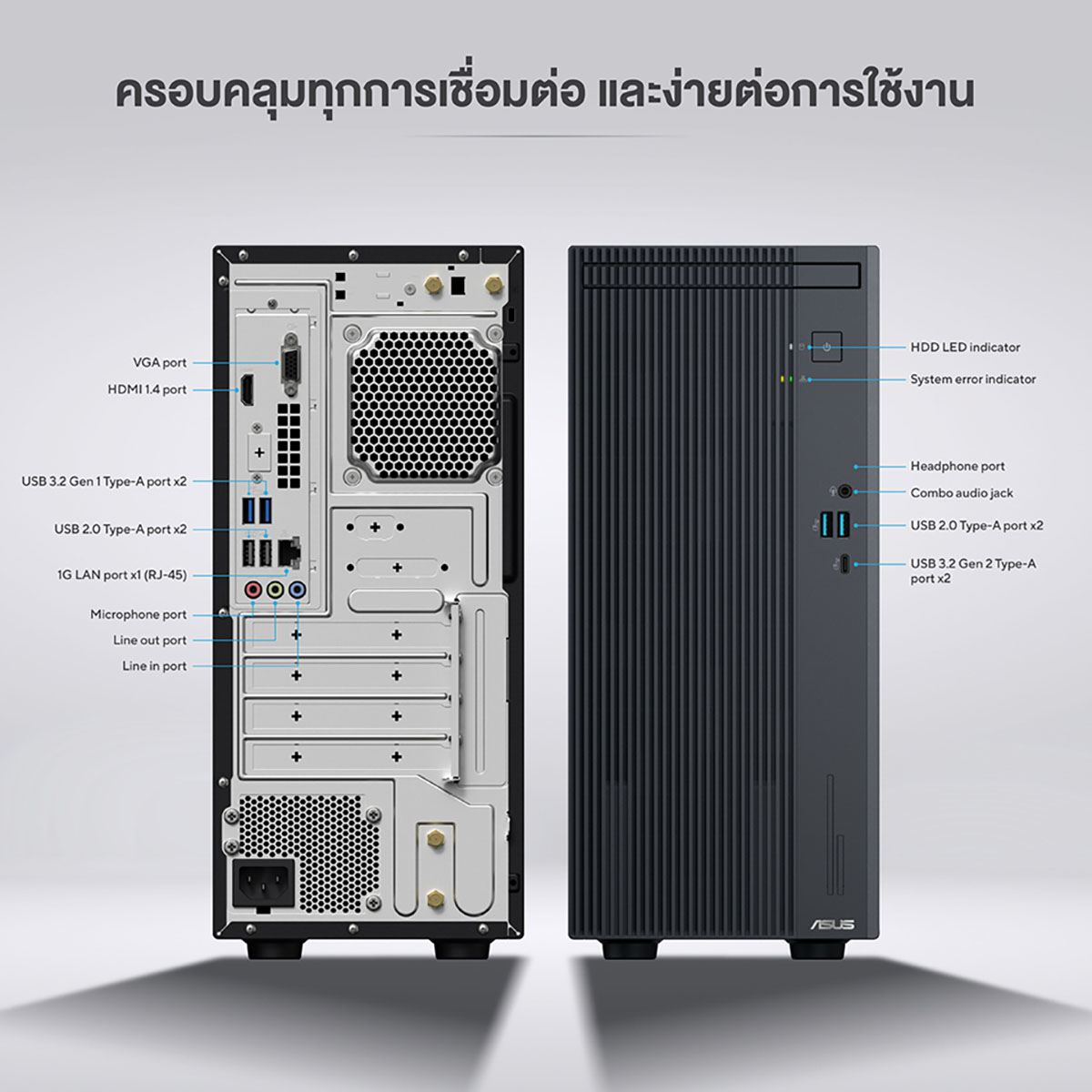 ASUS V500 Mini Tower (V500MV-31315U004WA) i3-1315U, 8GB, 512GB SSD, W11 ...