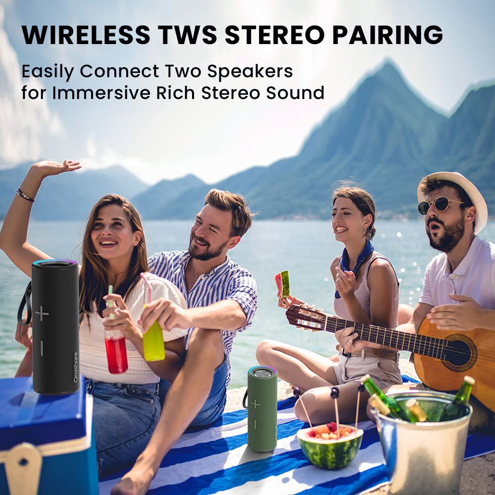 Orashare BS04 Ultra ลำโพงบลูทูธ บลูทูธ V5.3 รุ่นใหม่สำหรับปี 2025 30W ลำโพงบลูทูธพร้อมไฟ RGB ...