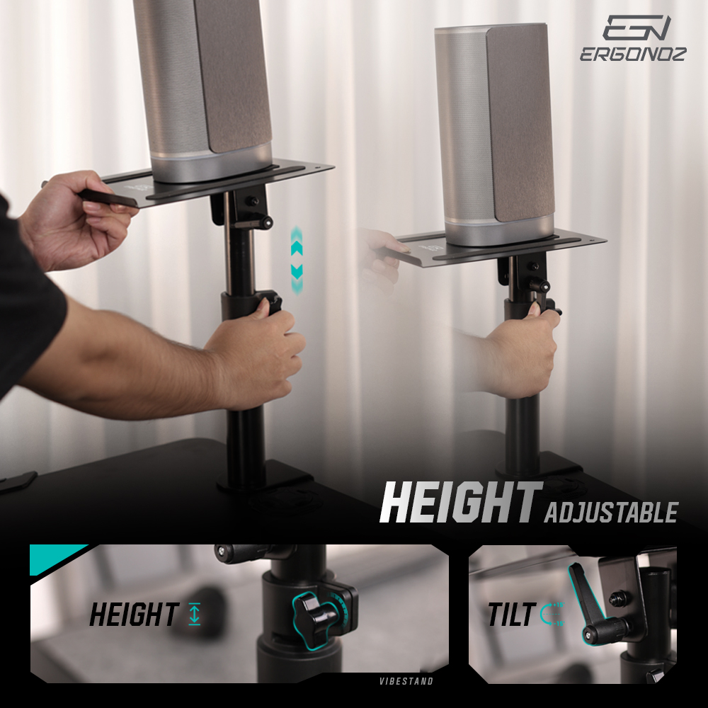 ERGONOZ Vibe Stand แท่นวางลำโพง แท่นวางโปรเจคเตอร์ จับโต๊ะ (EGN-SM01 ...