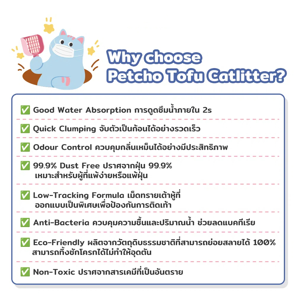 PetStern ทรายแมวเต้าหู้ ออร์แกนิค100% Cat Litter 10L ผลิตจากกากถั่วเหลืองธรรมชาติ จับตัวเป็นก้อน ...