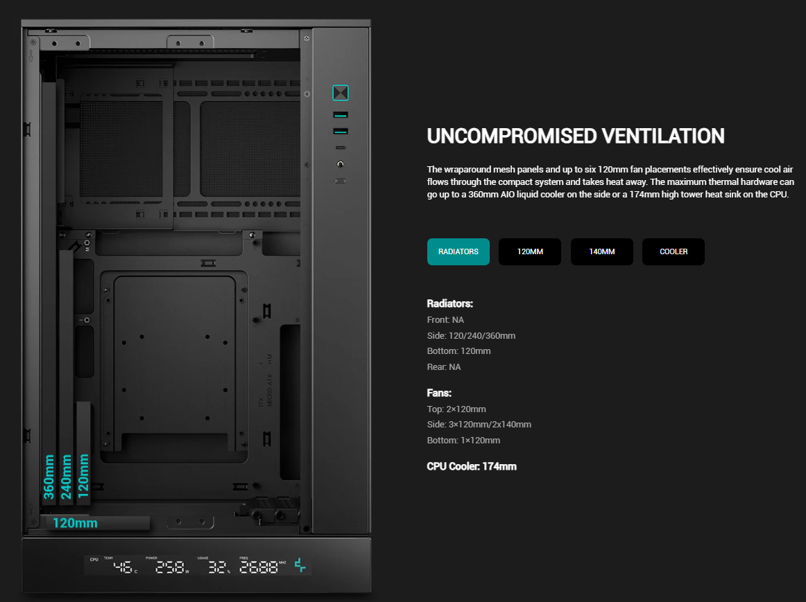 เคสคอมพิวเตอร์ DEEPCOOL - PC CASE M-ATX CH270 DIGITAL / CH270 DIGITAL WHITE รับประกันสินค้า 1 ปี ...