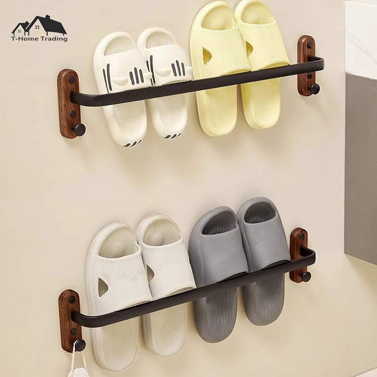 ราวพาดผ้า ราวเดี่ยว ติดผนัง ฐานไม้ ดีไซน์สวย ขนาด 60cm BA-01N | Shopee ...