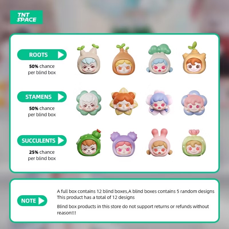 Tntspace TNT Fun with Plants Blind Box Figure Blind Box บีน Zora, Rayan ...