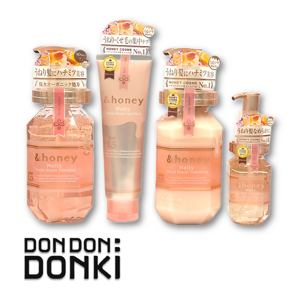 [ซีรีย์ใหม่hothot &honey Melty] Shampoo/ Hair Pack/ Treatment/ oil 3Step 4ขั้นตอน ซ่อมแซมผมล้ำ ...