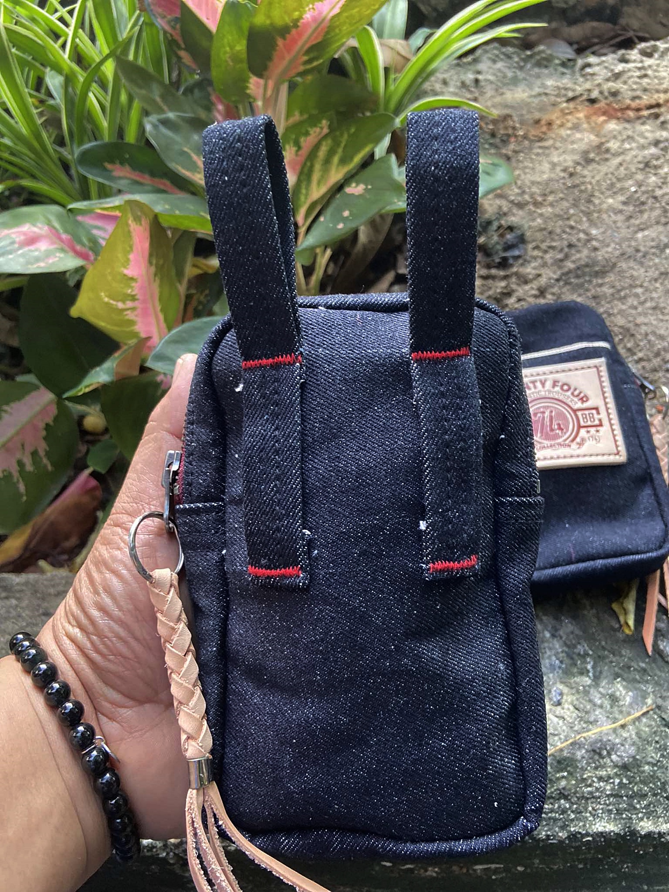 18-MS2 /Purpose Bag./กระเป๋าใส่โทรศัพท์ (ซิป1ช่อง)แบบติดป้ายหนัง/ มีหู ...