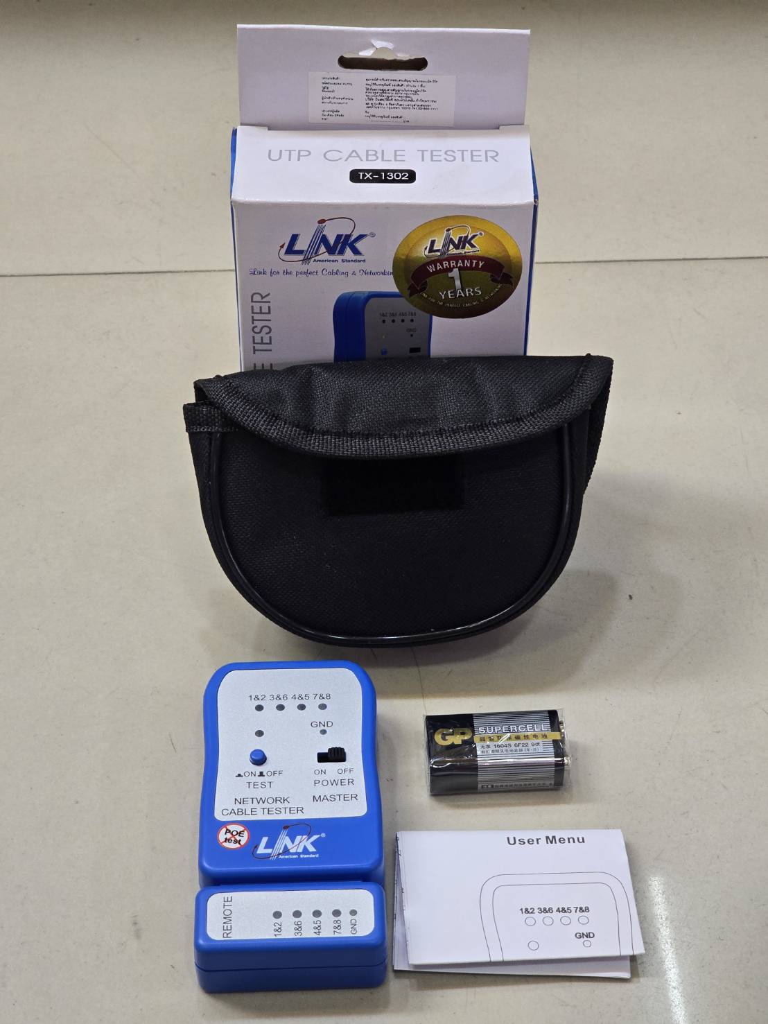LINK UTP Cable Testers Quickly test by auto Scanning เครื่องเช็คสายแลน ...