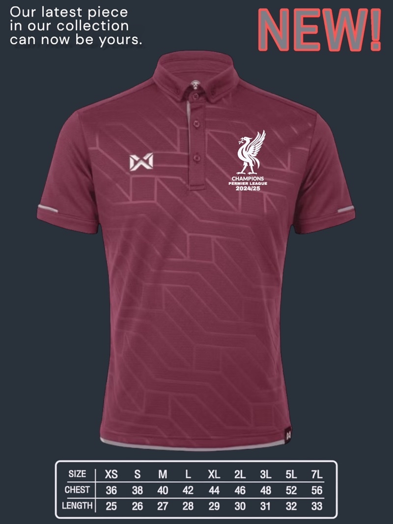 Warrix Vividus Polo Shirtปักแชมป์ลิ-เวอร์2024/25 คอลเลกชันเสื้อโปโลใหม่ ...