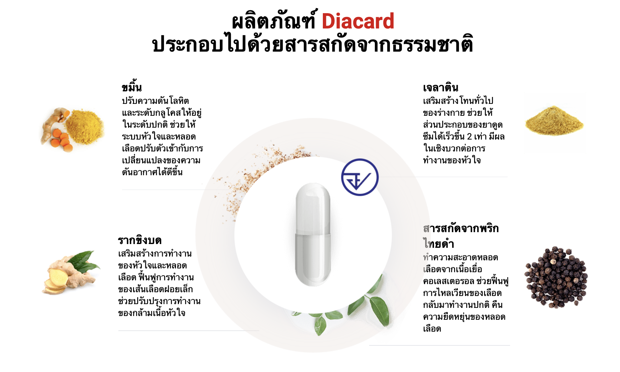 4+1 Box : Diacard (เดียคาร์ด) บำรุงระบบหัวใจและหลอดเลือด | Shopee Thailand