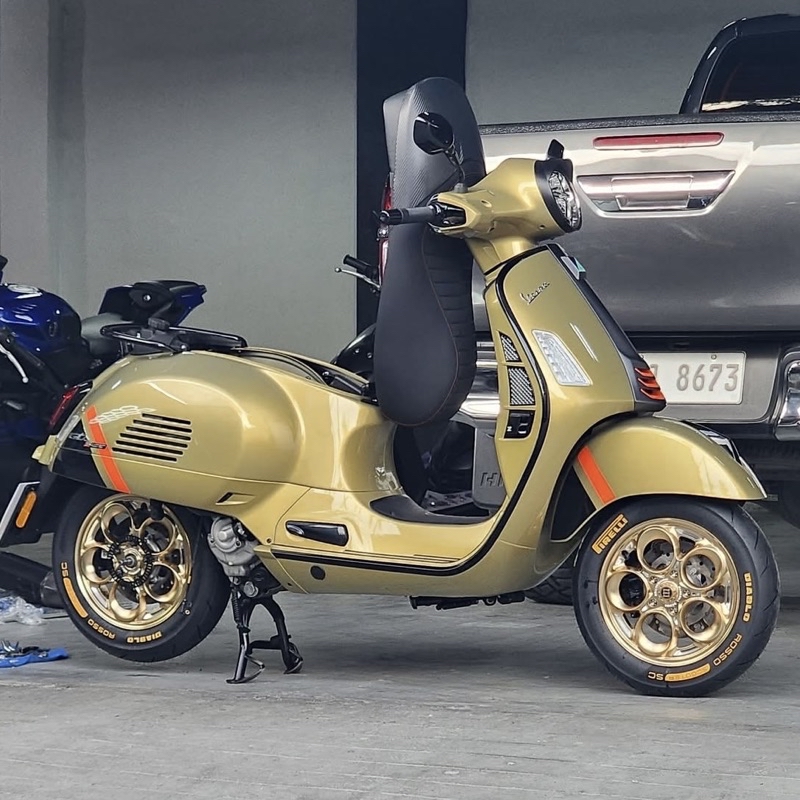 Mandrill ล้อ Forged Aluminum สำหรับ Vespa Sprint / Primavera / GTS / GTV ล้อฟอร์จ เวสป้า CNC ...