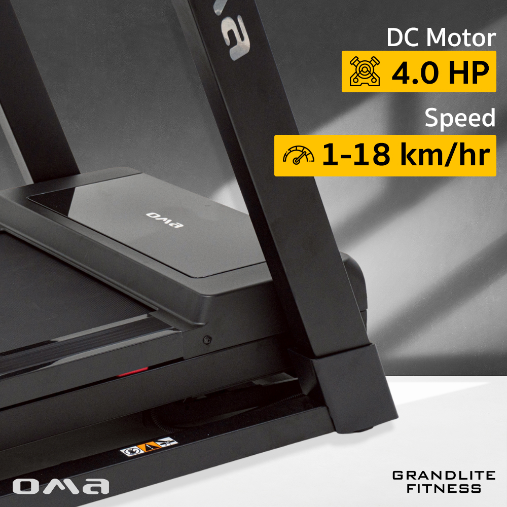 OMA Fitness รุ่น OMA-7418EA ลู่วิ่งไฟฟ้า มอเตอร์ DC 4 HP MOTORIZED TREADMILL 4.0HP | Shopee Thailand