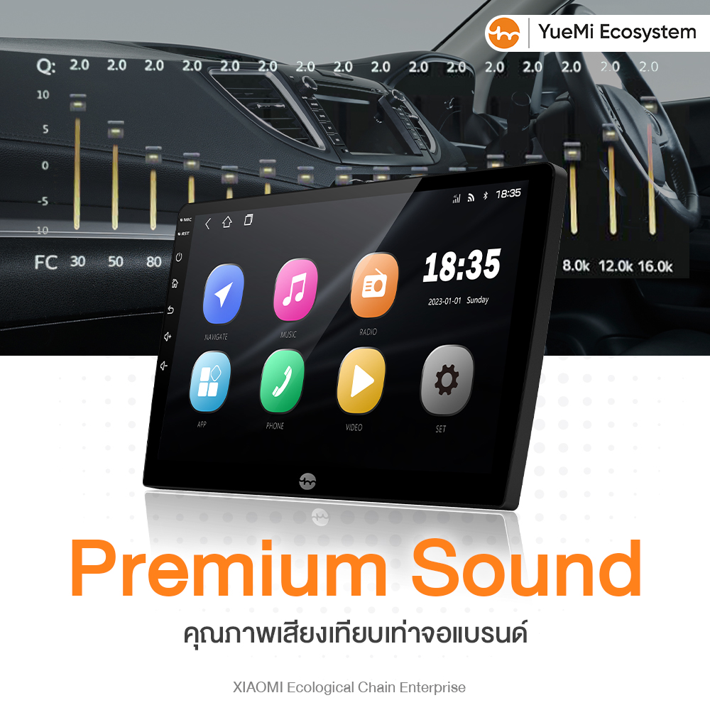 YueMi Ecosystem YueMi M4 Ultra วิทยุแอนดรอยด์ Ram 4 , Rom 64 จอแอนดรอย ...