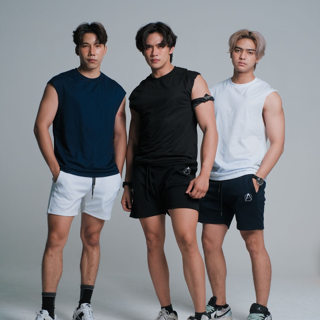 OLIVER MUSCLE เสื้อยืดแขนกุดทรงเกาหลี สีพื้น ผ้านุ่ม ใส่สบายไม่ร้อน ...
