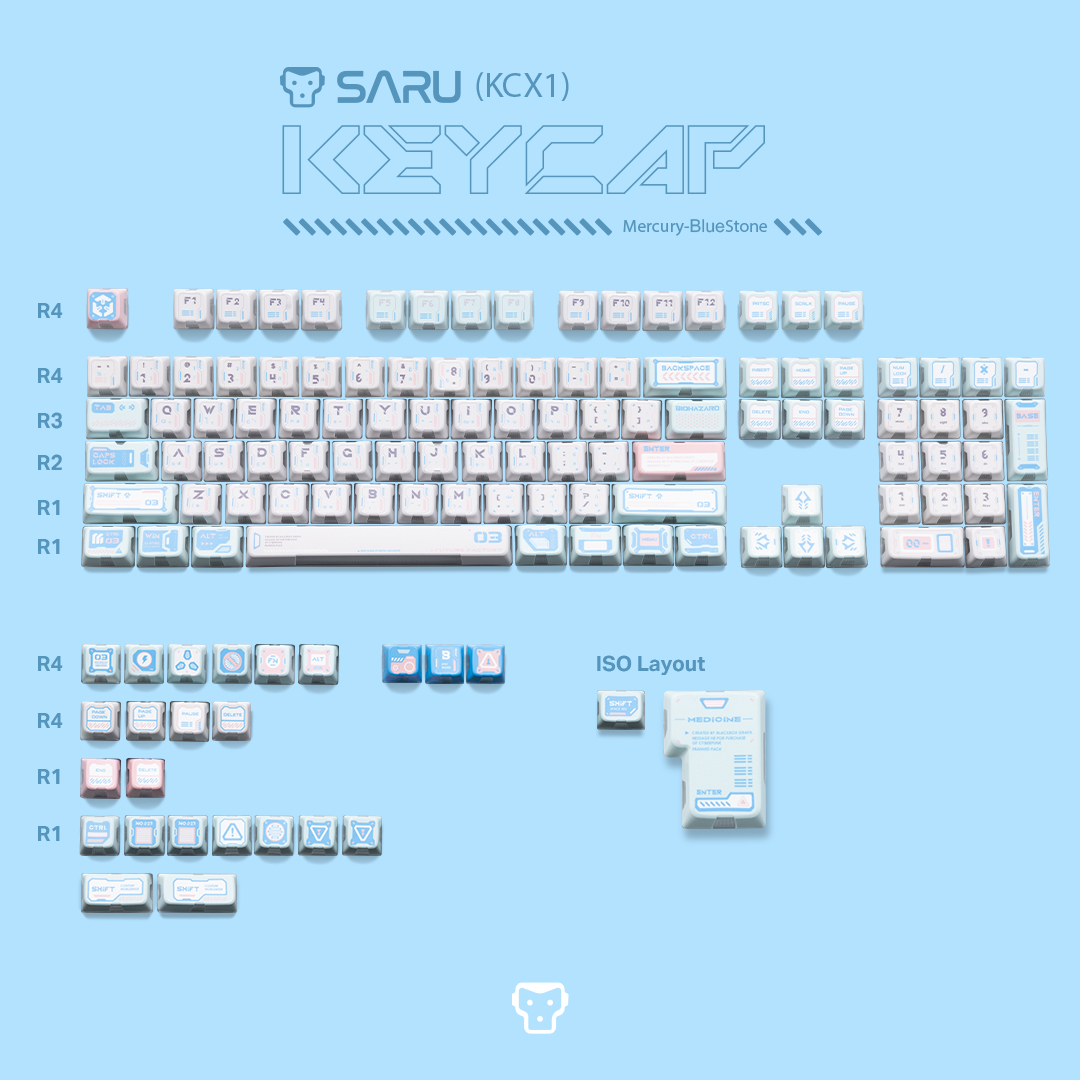 [รับประกัน 15 วัน] SARU KEYCAPS ปุ่มคีย์บอร์ดสำหรับแต่งคีย์บอร์ดแมคคานิ ...