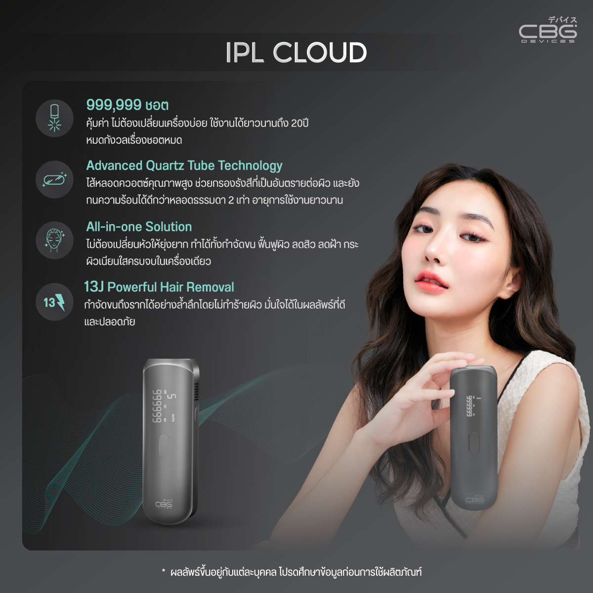 [แบรนด์แท้] CBG Devices IPL New Series | เครื่องเลเซอร์กำจัดขนถาวร 3 ...