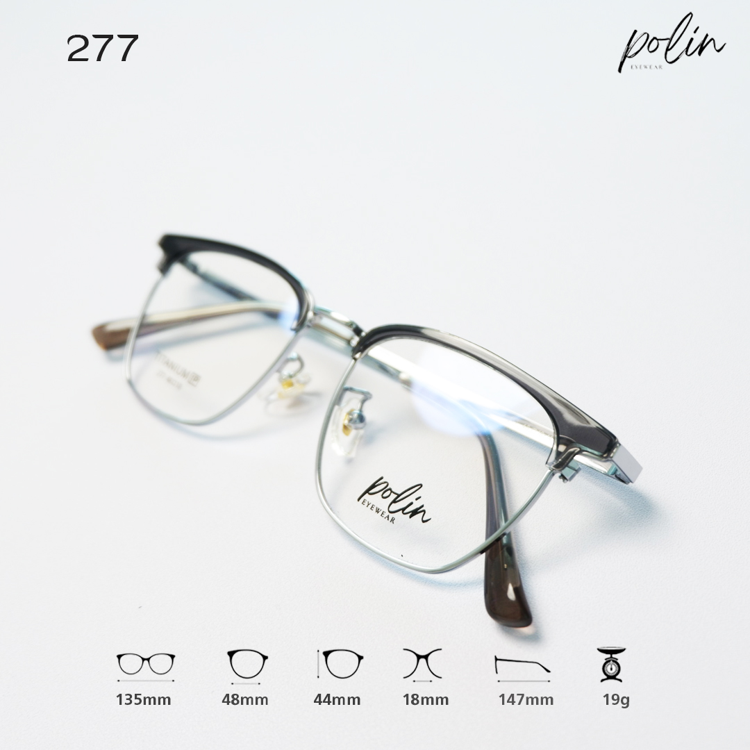 Polin กรอบแว่นสายตา รุ่น 277 เนื้อวัสดุเบต้าไทเทเนี่นม ยืดหยุ่น ไม่หัก ...