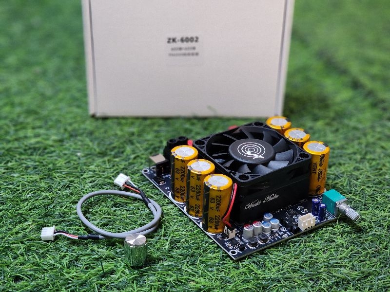 ZK-6002 Wuzhi audio **ของแท้** 1200w (600w+600w) DC18-50v แอมป์แยกซับ ...