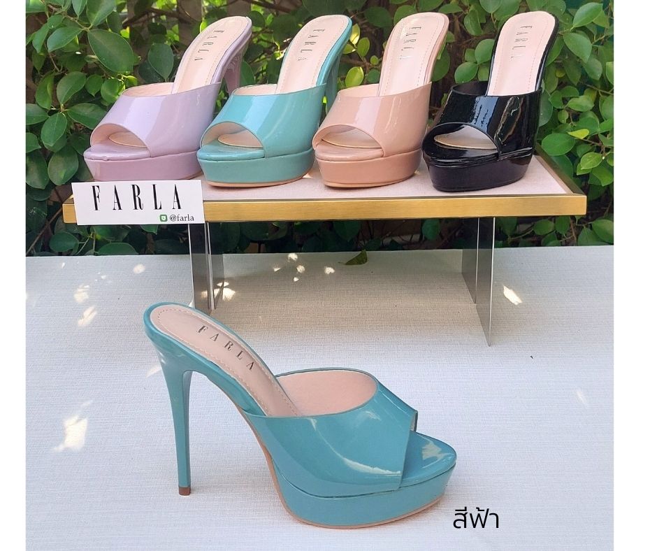 FARLA 19 รองเท้าส้นสูง 5 นิ้ว เสริมหน้า 1 นิ้ว งานสวยคุณภาพดีโรงงาน ...