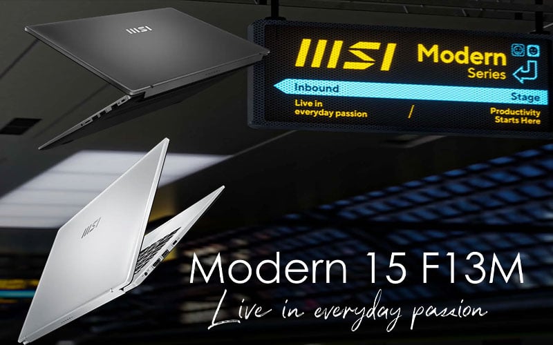 NOTEBOOK (โน้ตบุ๊ค) MSI MODERN15 F13MG-096TH (PLATINUM GRAY) | Shopee Thailand
