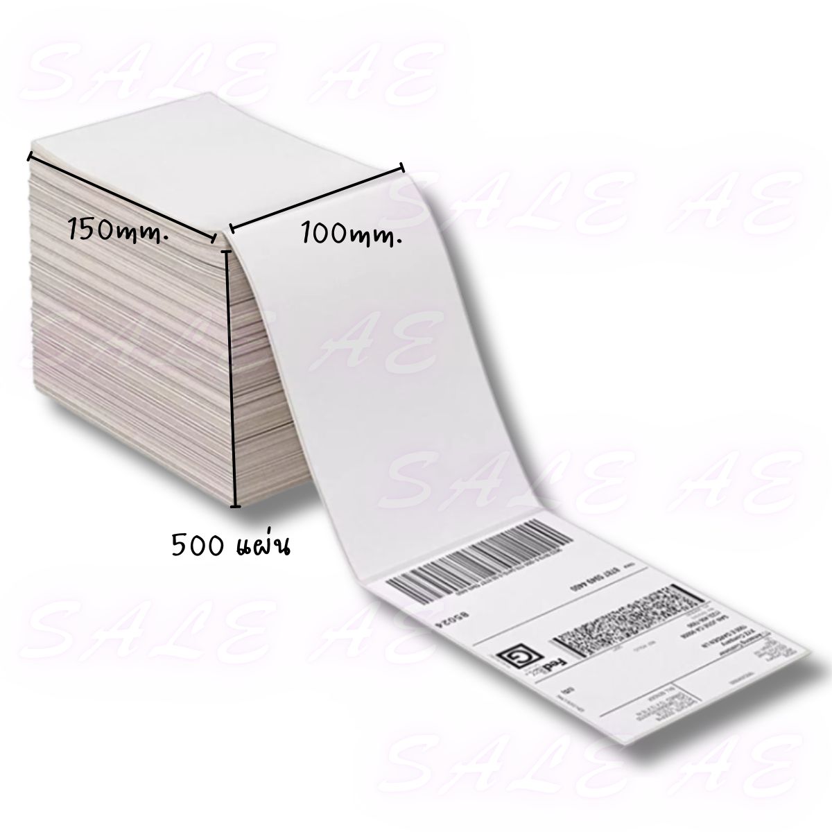 กระดาษสติ๊กเกอร์ บาร์โค้ด ลาเบล ใบปะหน้า Thermal paper Label Sticker ...