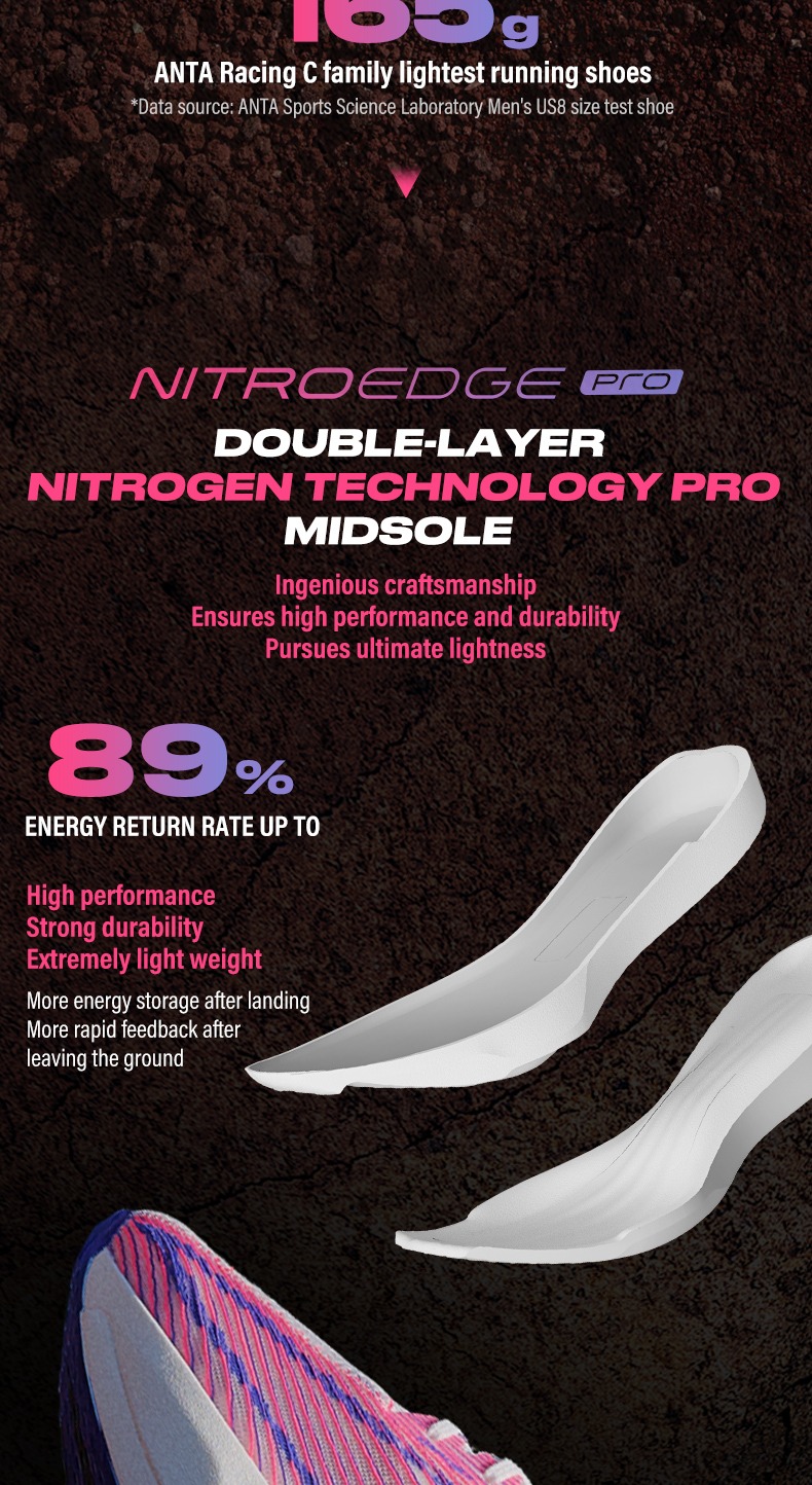 ANTA G9 C202 Men SuperShoe รองเท้าวิ่ง Nitroedge PRO Marathon shoes ...