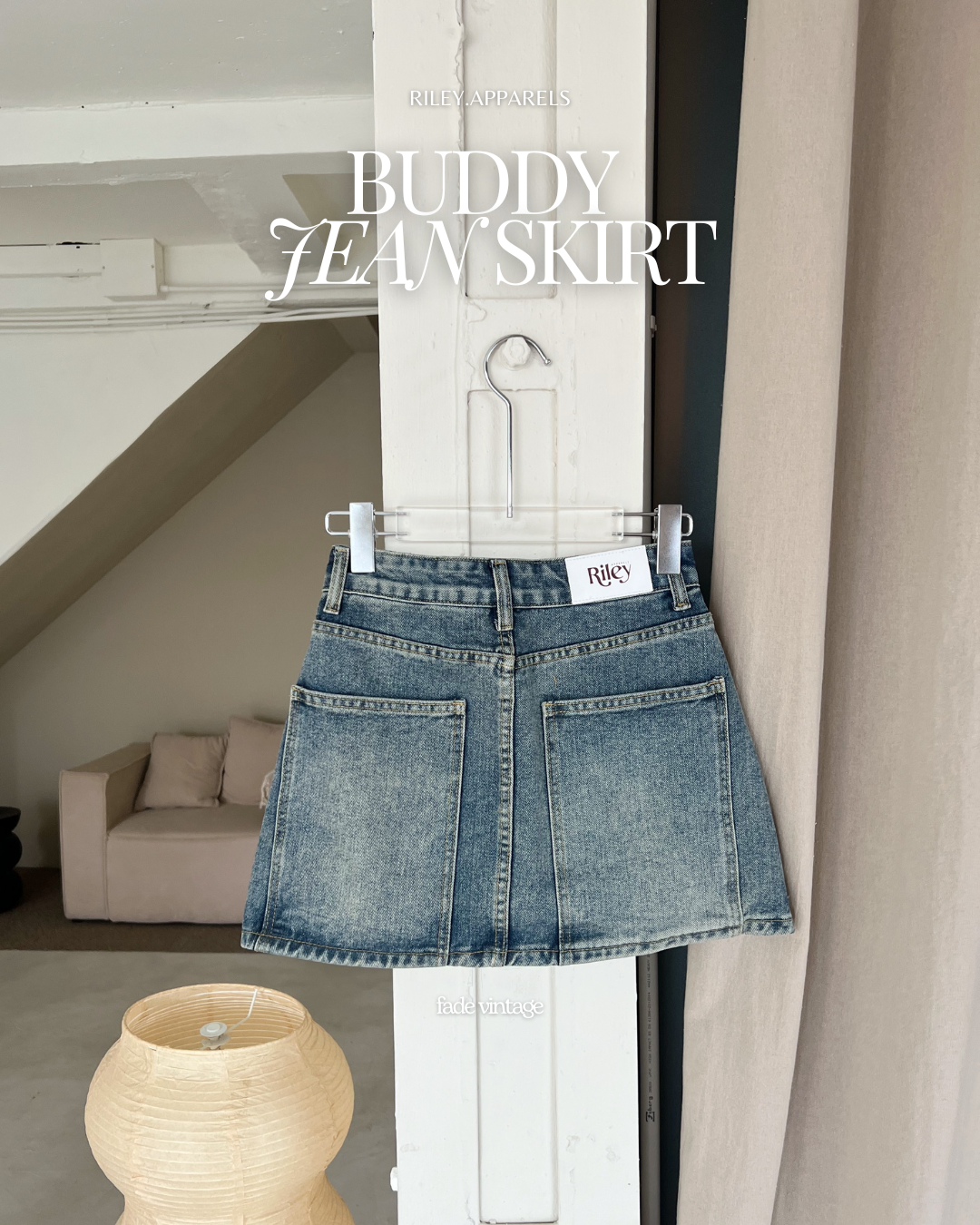 Riley.apparels - Buddy Jean Skirt กระโปรงยีนส์สั้น 7008 | Shopee Thailand