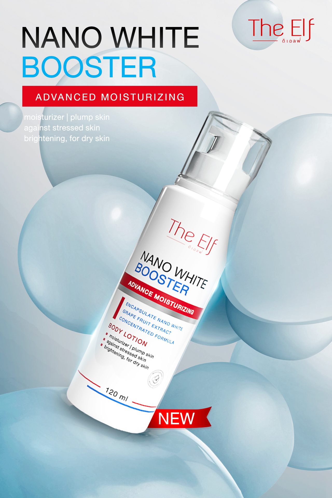 (กดในไลฟ์คุ้มกว่า)The Elf Nano White Booster Advanced Moisturizing Body ...