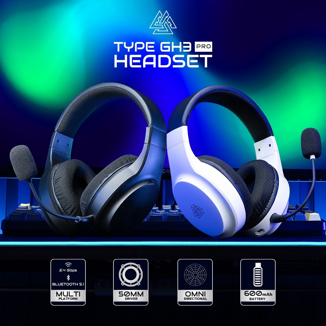 [ประกัน 1 ปี] EGA TYPE-GH3 PRO หูฟังเกมมิ่ง เชื่อมต่อบลูทูธ/ไวร์เลส ถอด ...