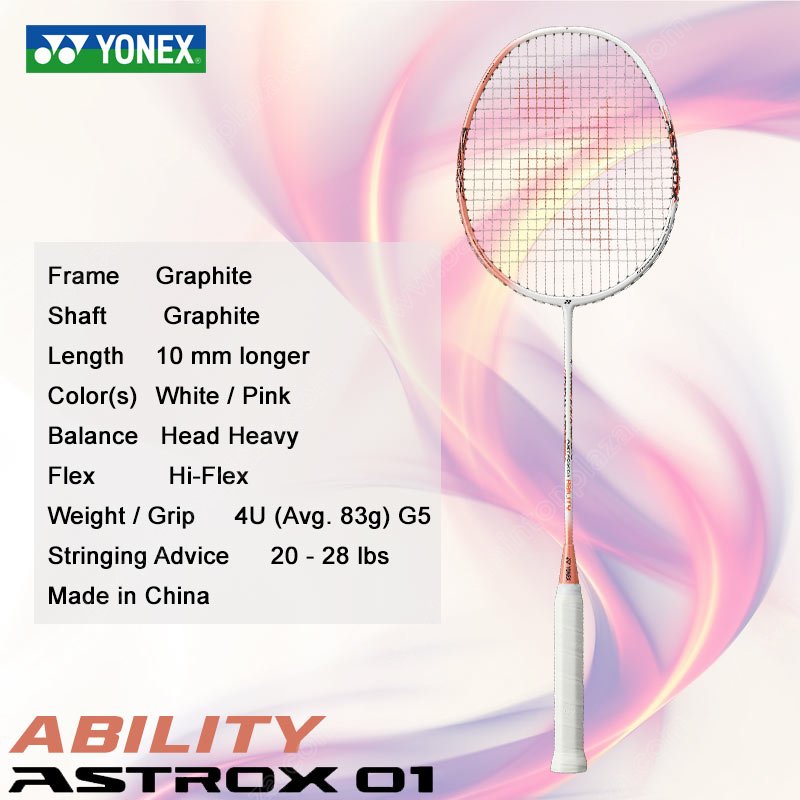 ของแท้ 💯% 】 รุ่นใหม่! ไม้แบดมินตันโยเน็กซ์ ASTROX 01 แถม! เอ็น+พันด้าม+ซอง (AX01) | Shopee Thailand