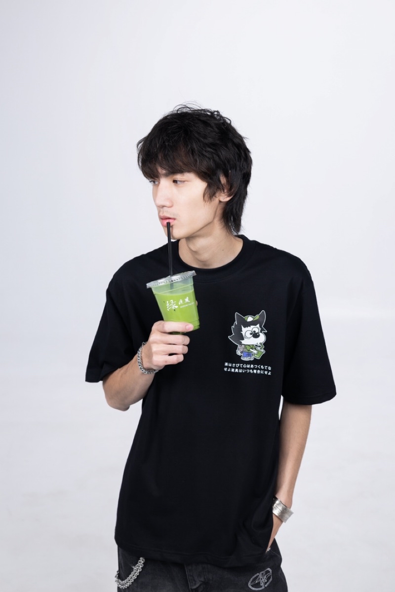 SK SNEAKER X MIDORI HAYATE TEE BLACK/WHITE | Shopee Thailand